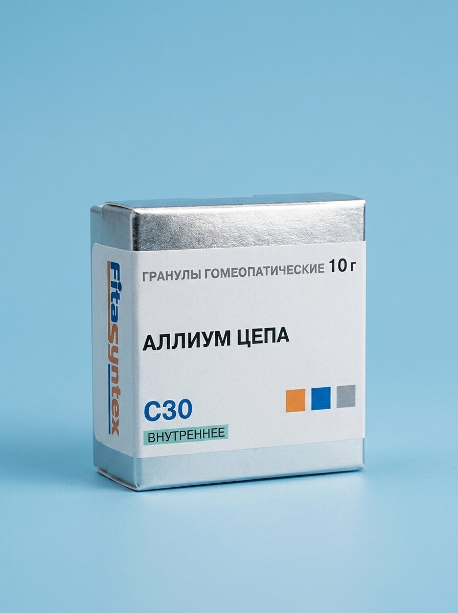 Аллиум цепа С30, гомеопатические гранулы, 10 грамм, Фитасинтекс