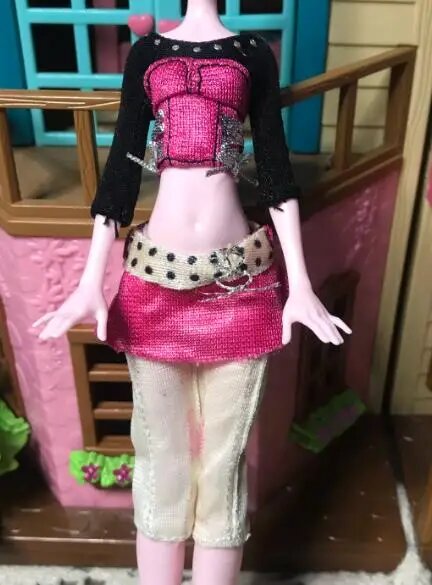 Одежда для куклы Monster High, розово-коричневая