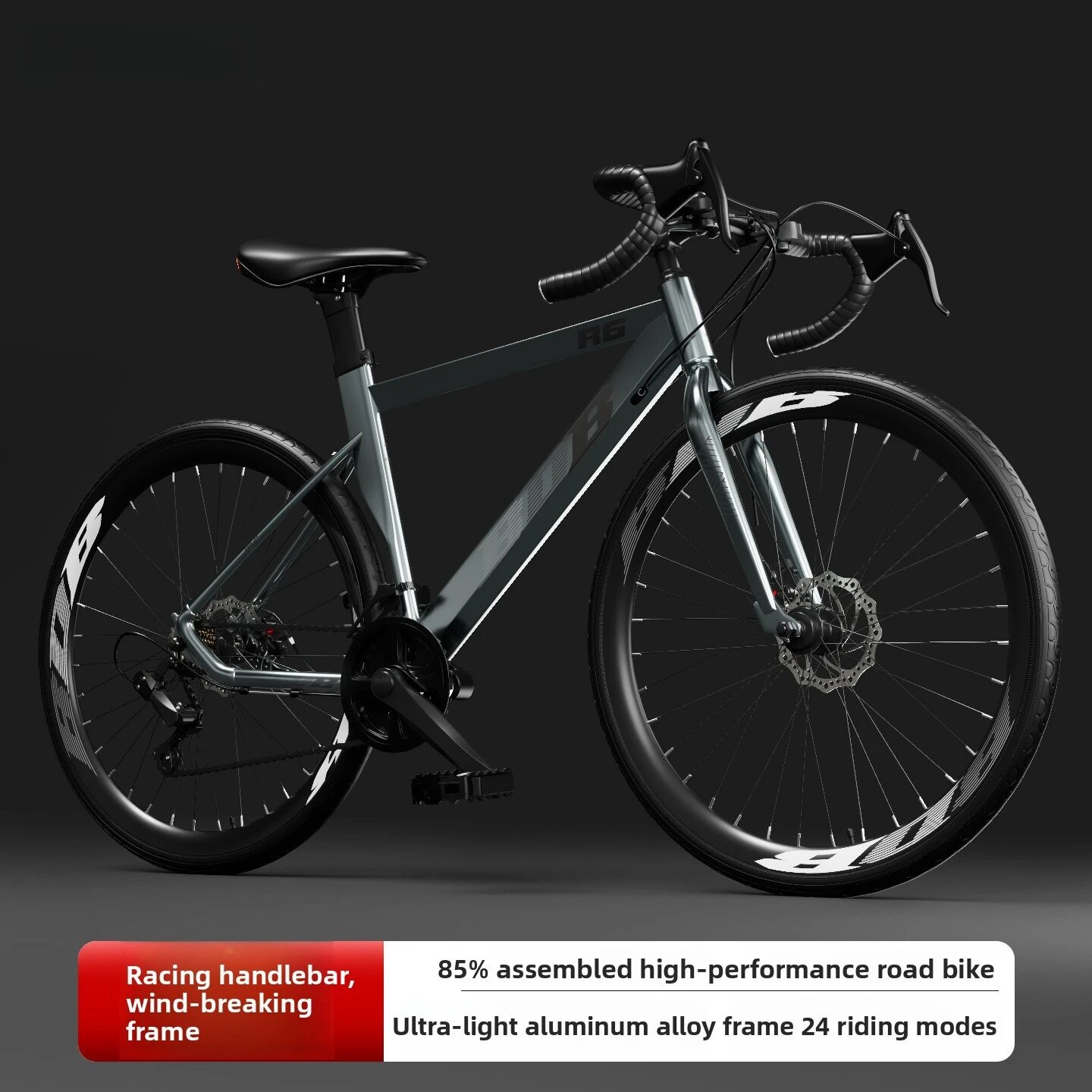 Ультралегкий дорожный велосипед Carbon Style Man Легкий 700C Узкий шинный дисковый тормоз Спортивный велосипед Переключатель Гонки Велосипед