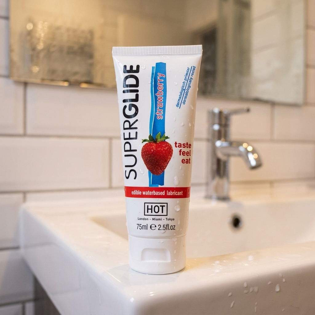 Superglide съедобная смазка для орального секса со вкусом клубники 75 мл