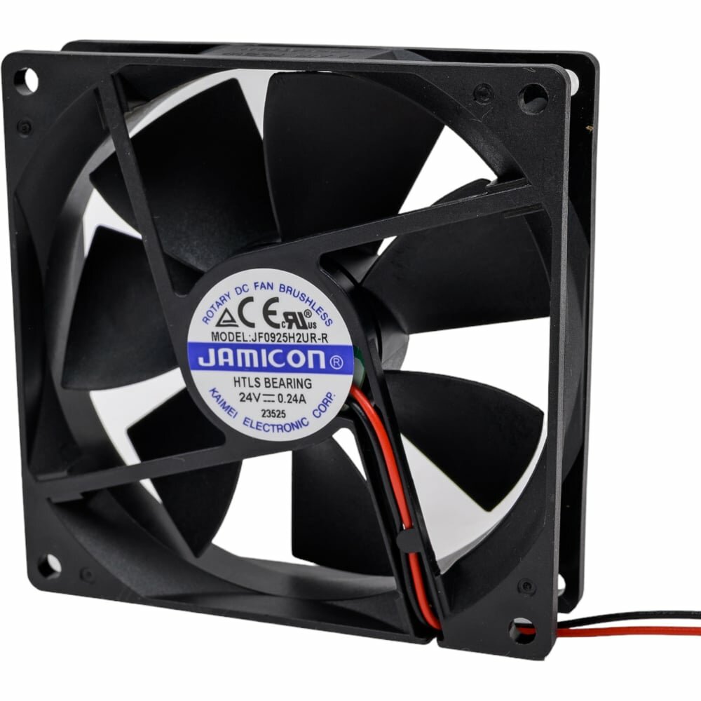 Вентилятор JAMICON JF0925H2UR 92х92х25 24В с разъемом 2 конт. MOLEX 5239-2(PHU-2) С00035657 — фото 1