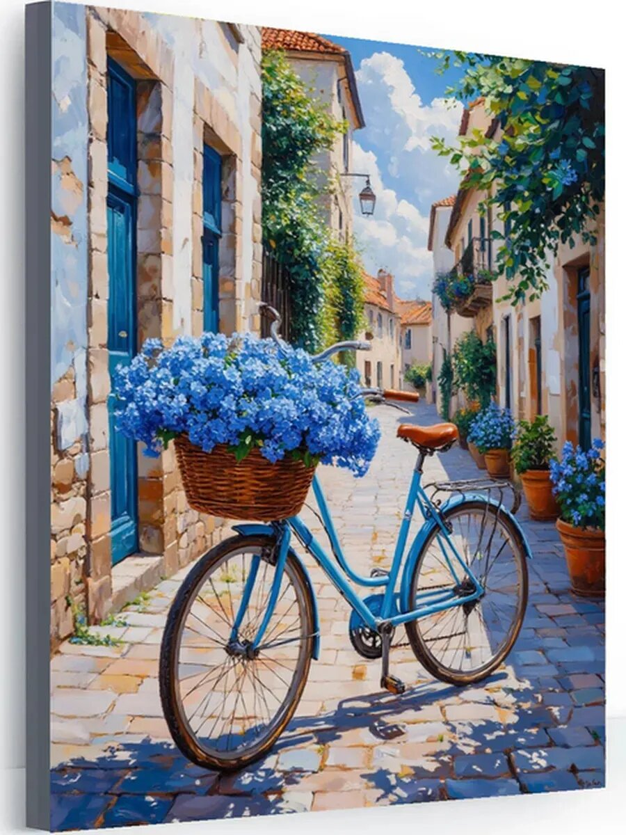 Картина на стену для интерьера "Прованс незабудки", на подрамнике, 40 x 50 см