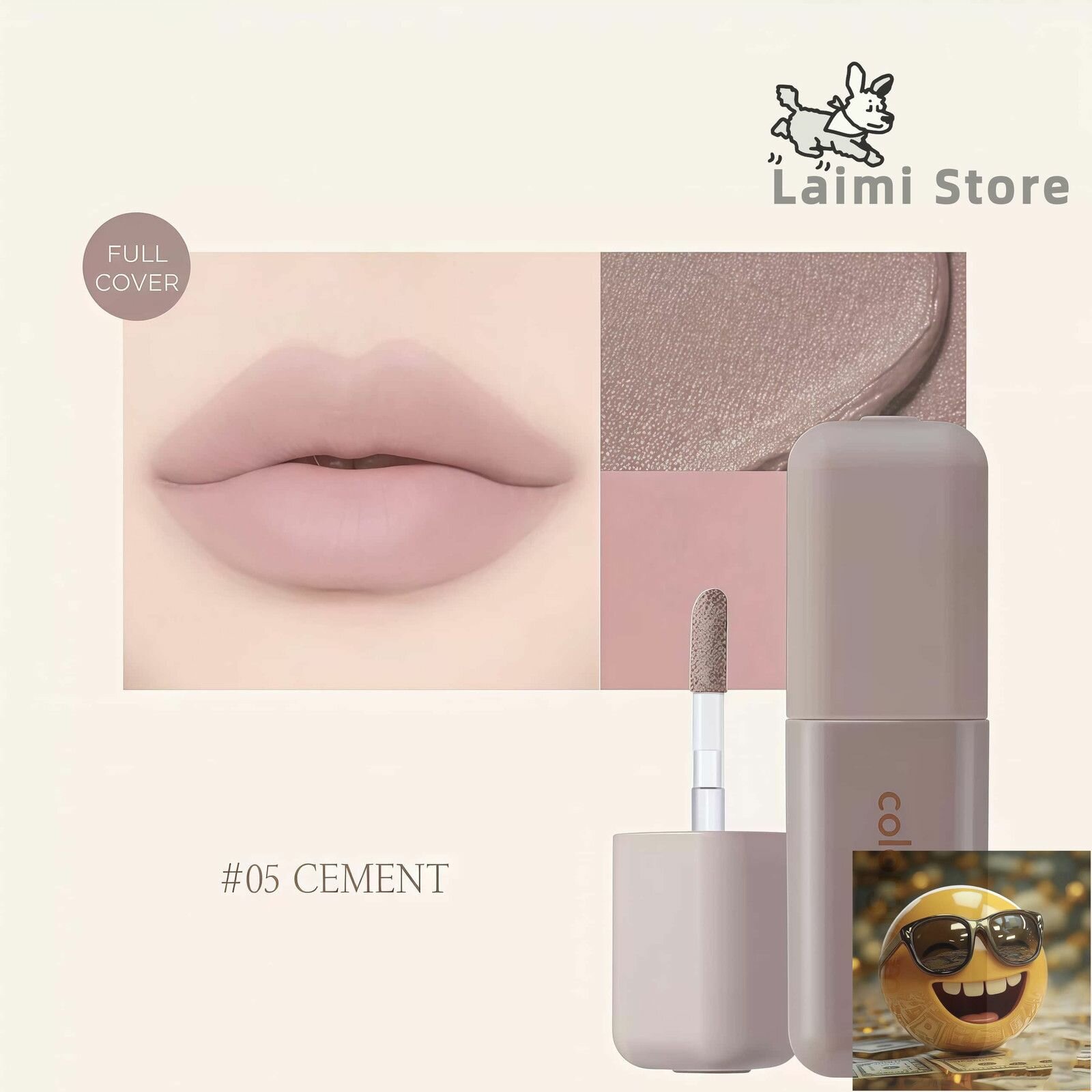 Colorgram Полноцветный матовый лайпsticк #05 Cement
