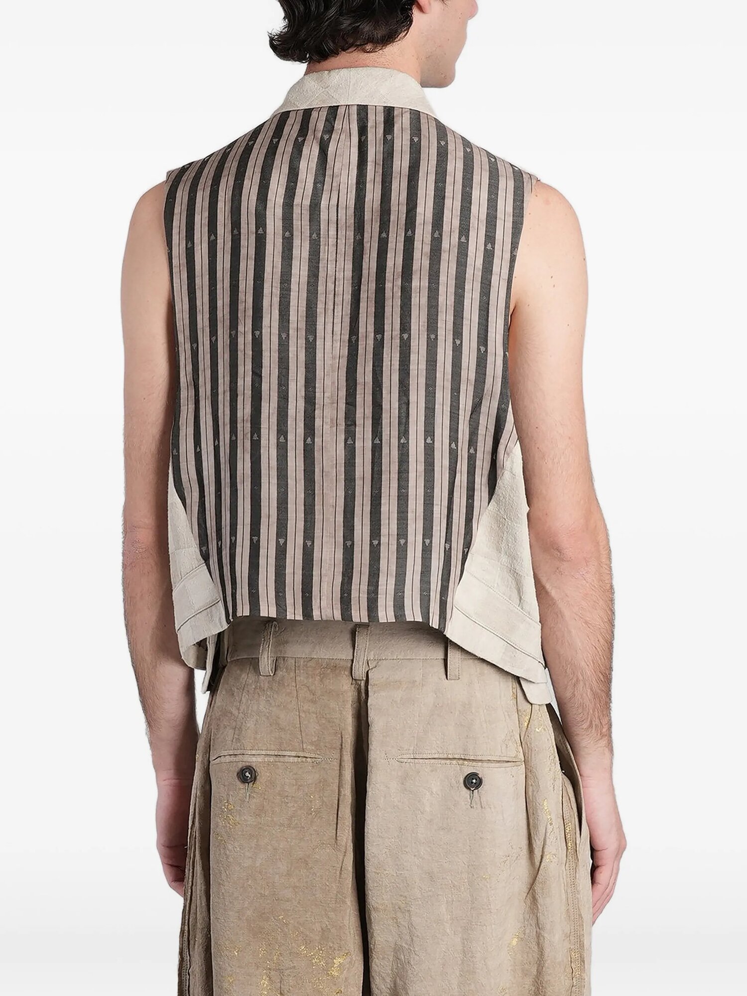 Пальто Ziggy Chen Check-pattern asymmetric waistcoat, размер 48, разноцветный — фото 1