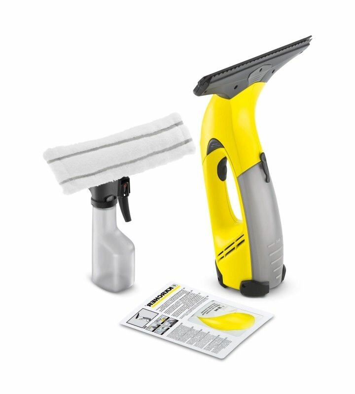 Стеклоочиститель аккумуляторный Karcher WV 50 Plus для окон и зеркал, 20 мин, бак 100 мл
