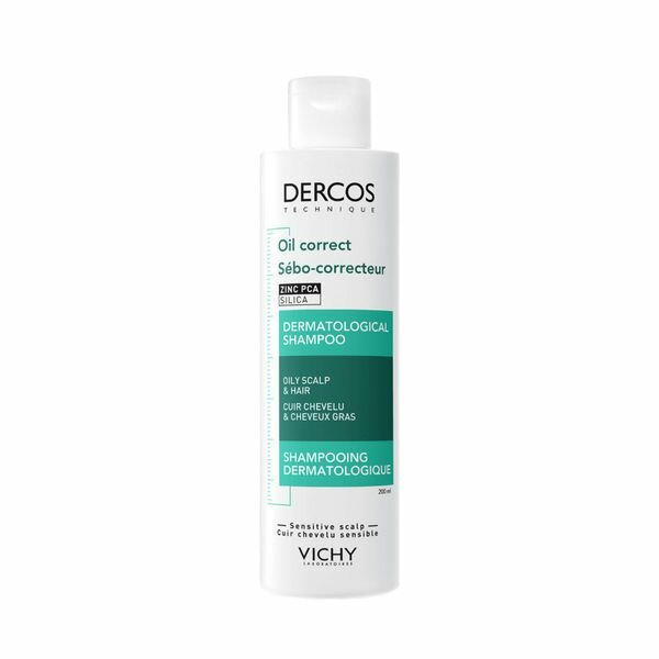 Шампунь-уход для жирной кожи головы регулирующий Dercos Vichy/Виши 200мл