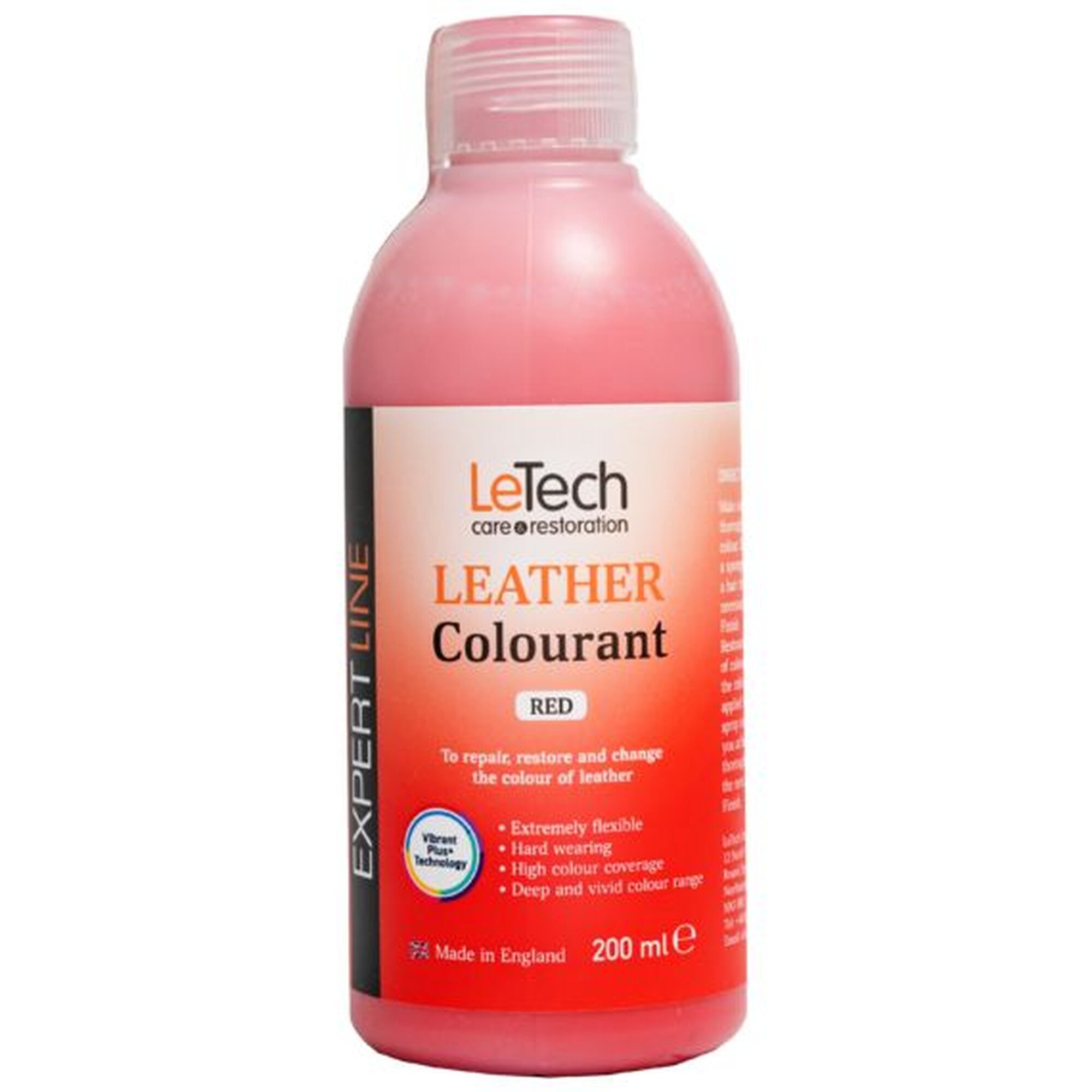 Краска для кожи LeTech Leather Colourant Red EXPERT LINE, 200 мл