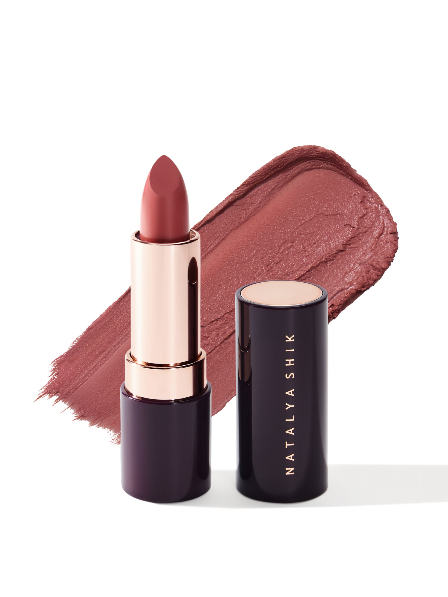 Помада для губ NATALYA SHIK CASHMERE LIPSTICK матовая, в стике, с бархатистой текстурой 02 NOBLE бежево-розовый