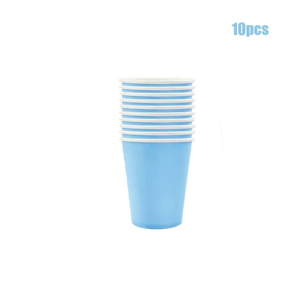 Одноразовая бумажная посуда светло-голубой Baby Shower Cups-10PCS