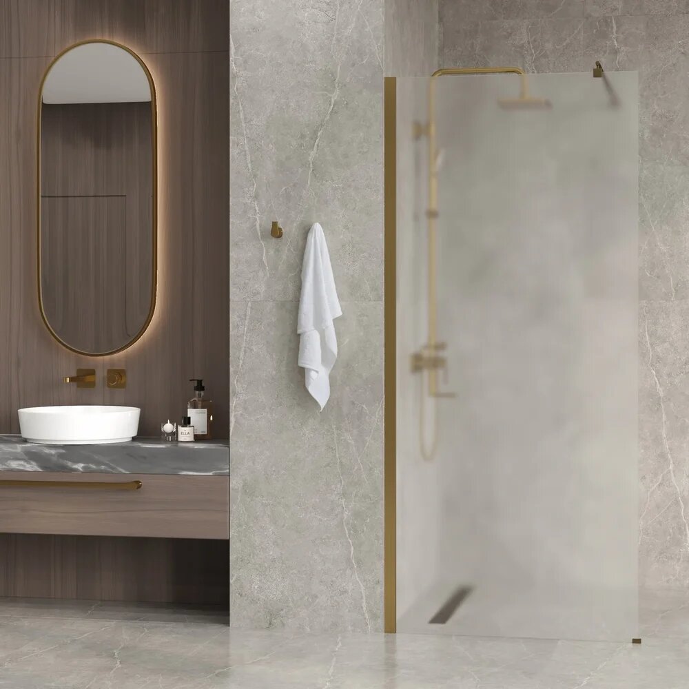 Душевая перегородка Wasserkraft Rur 30W 110 см, стеклянная, матовая