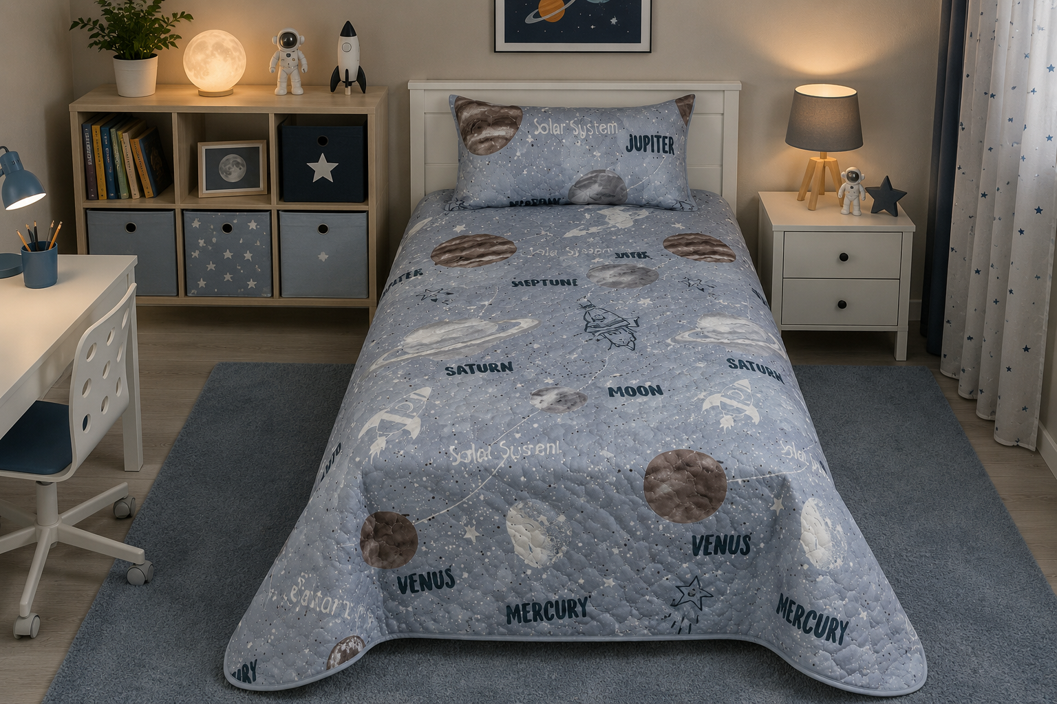 Детское покрывало Sweet Dreams Покрывало Парад планет 100x160 см