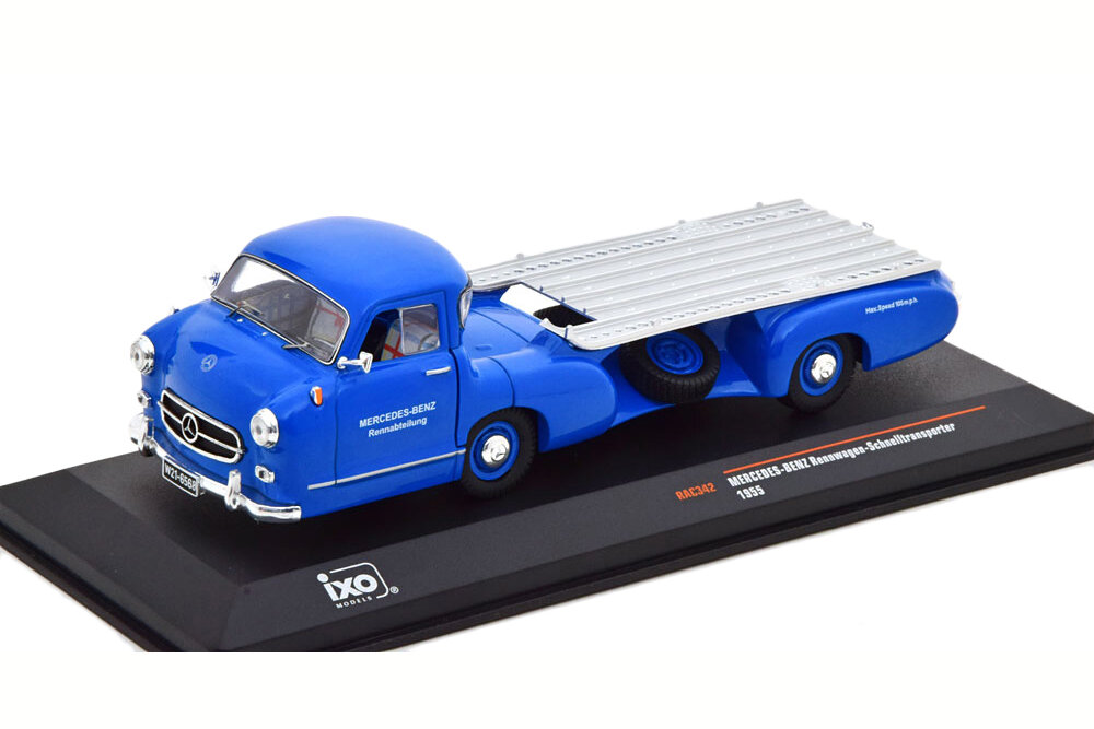 Модель коллекционная IXO Mercedes “blue wonder” racing-car transporter 1955 blue