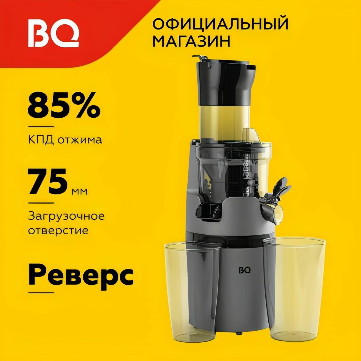 Соковыжималка шнековая BQ J2000 Black/Grey