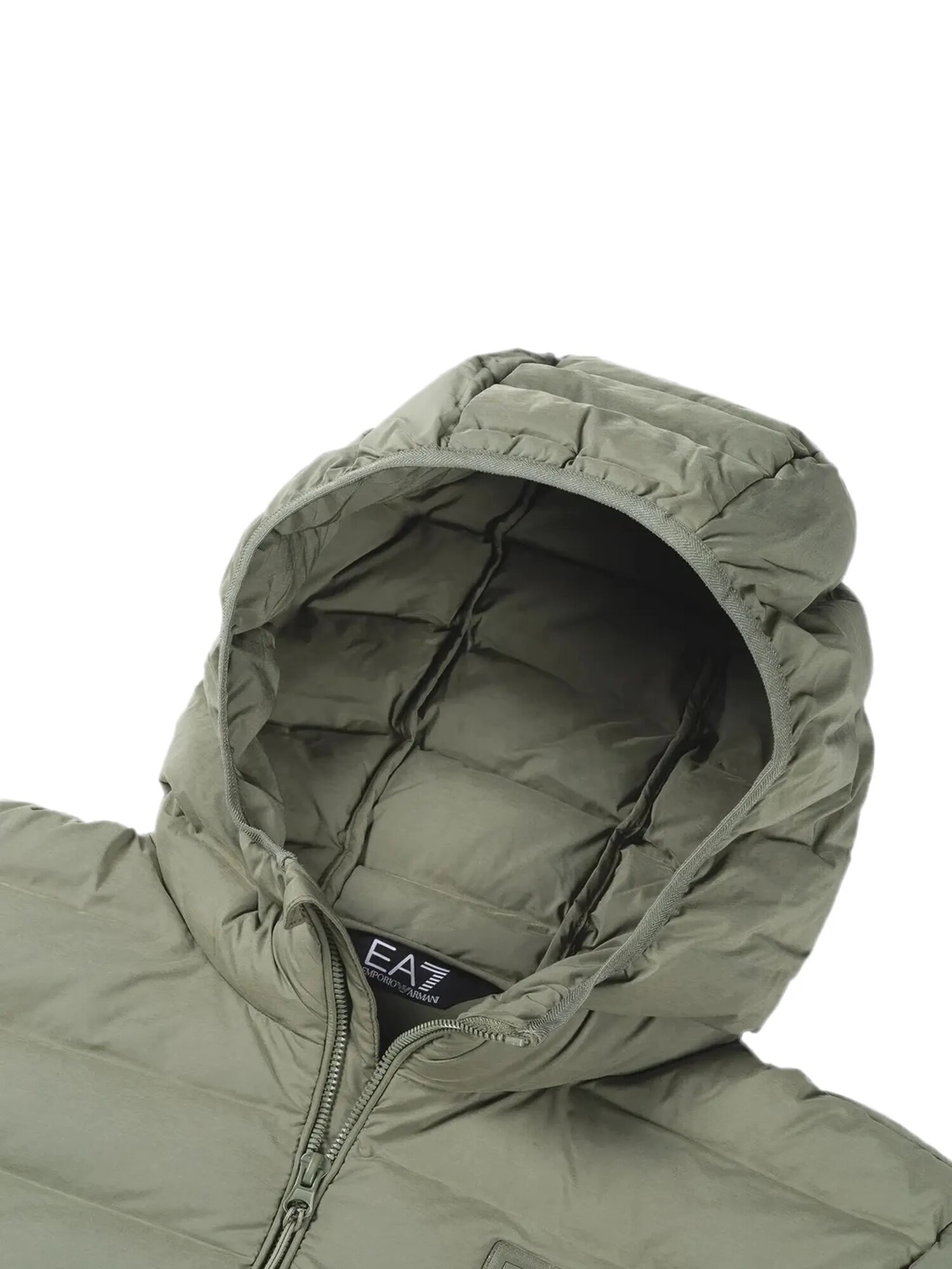 Куртка EA7 EMPORIO ARMANI Hooded quilted jacket, размер 48, зеленый, — фото 1