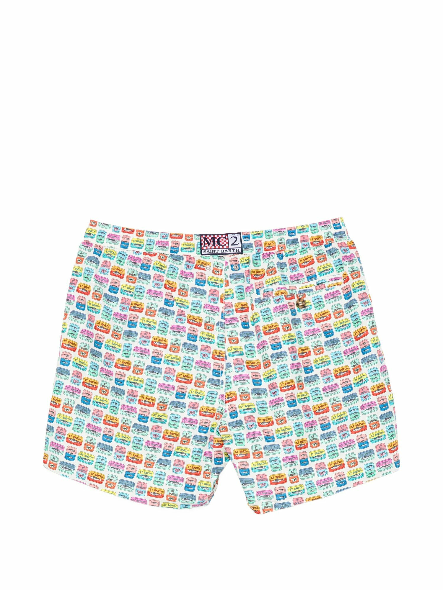 Шорты для плавания MC2 Saint Barth Lighting swim shorts, размер 46, white — фото 1