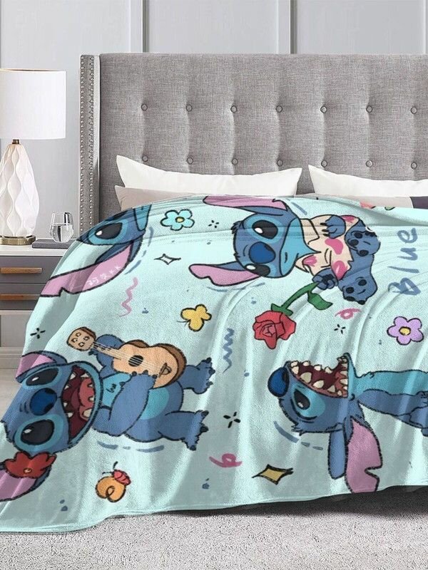 Пледы Стич Плед Stitch Лило и Стич от Lilo and Stitch (Цвет товара: лило и стич 18; Ширина: 125 см; Длина: 150 см; Размерность: 2-спальное)