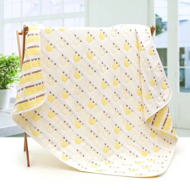 6-слойное детское полотенце для купания с короной 80x80 см, синий