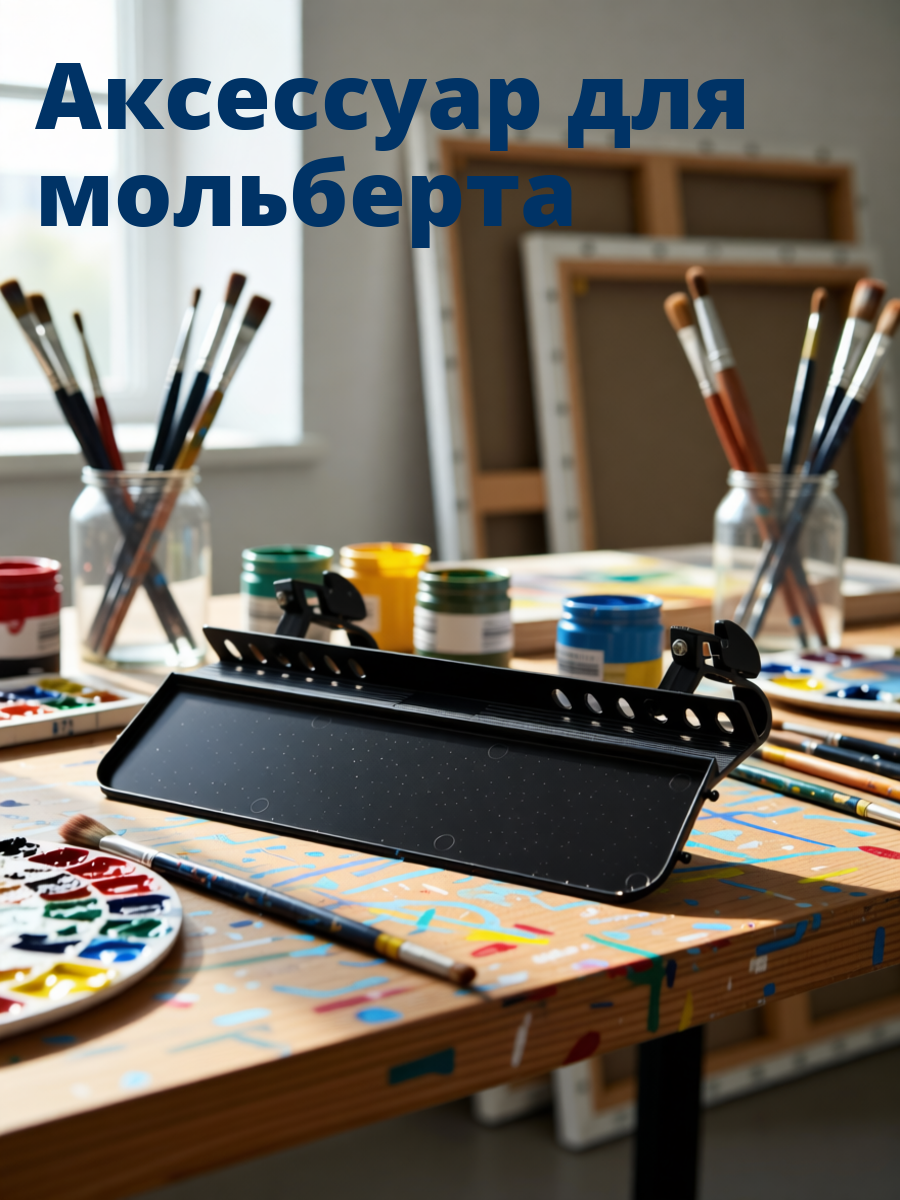 Подставка Для Кистей И Красок Переносная Универсальная Легкая 33.50X12.00X2.50Cm
