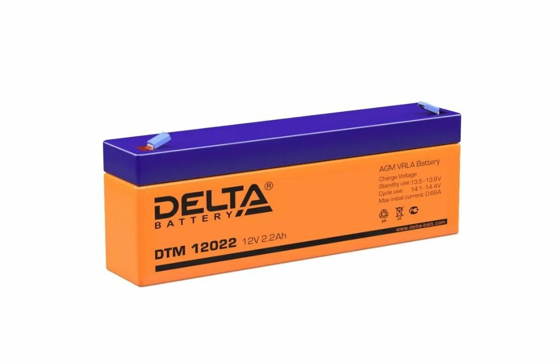 Аккумулятор Delta DTM 12022 (103) 12v 2.2Ah MyPads для источника бесперебойного питания MyPads