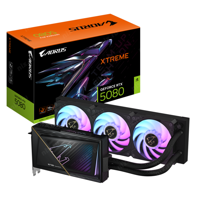 GIGABYTE AORUS GV-N5080AORUSX W-16GD (GeForce® RTX 5080) 16 Гб, GDDR7, 256 бит, PCI Express, 3xDP,1xHDMI