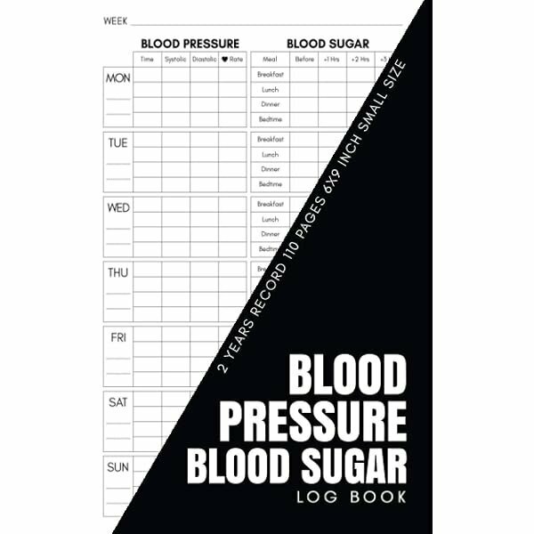 Blood Pressure Blood Sugar Log Book: Over 2 Years Diabetes, Heart Rate Monitor Journal, Glucose/ Medication Notebook, Handy Size Health Record . Checker Diary For Men, Women, Elderly, Adults，Reprinted paperback book