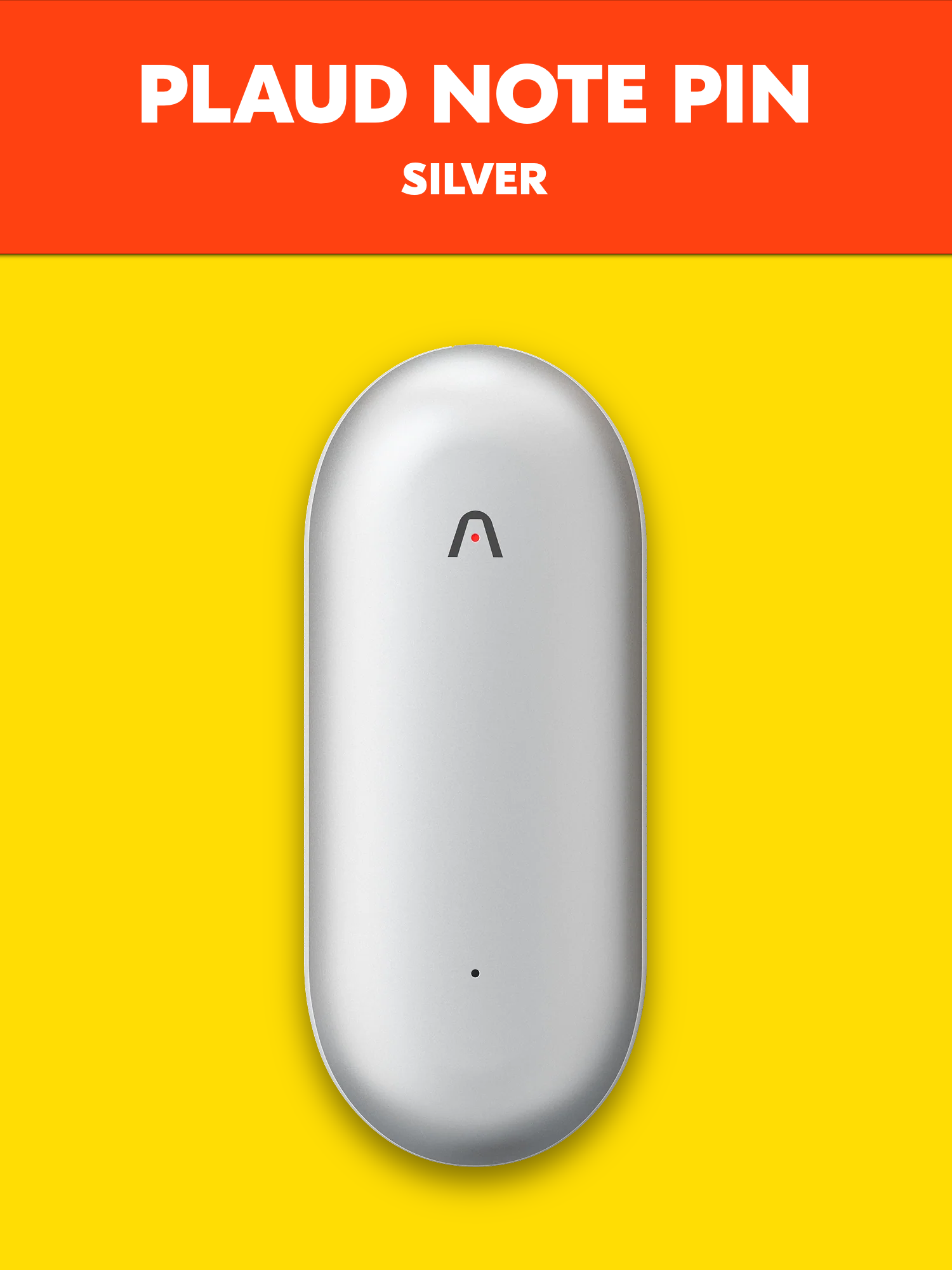 Диктофон ИИ-капсула Plaud Note Pin / NotePin с ChatGPT, 64GB, металлический корпус Lunar Silver