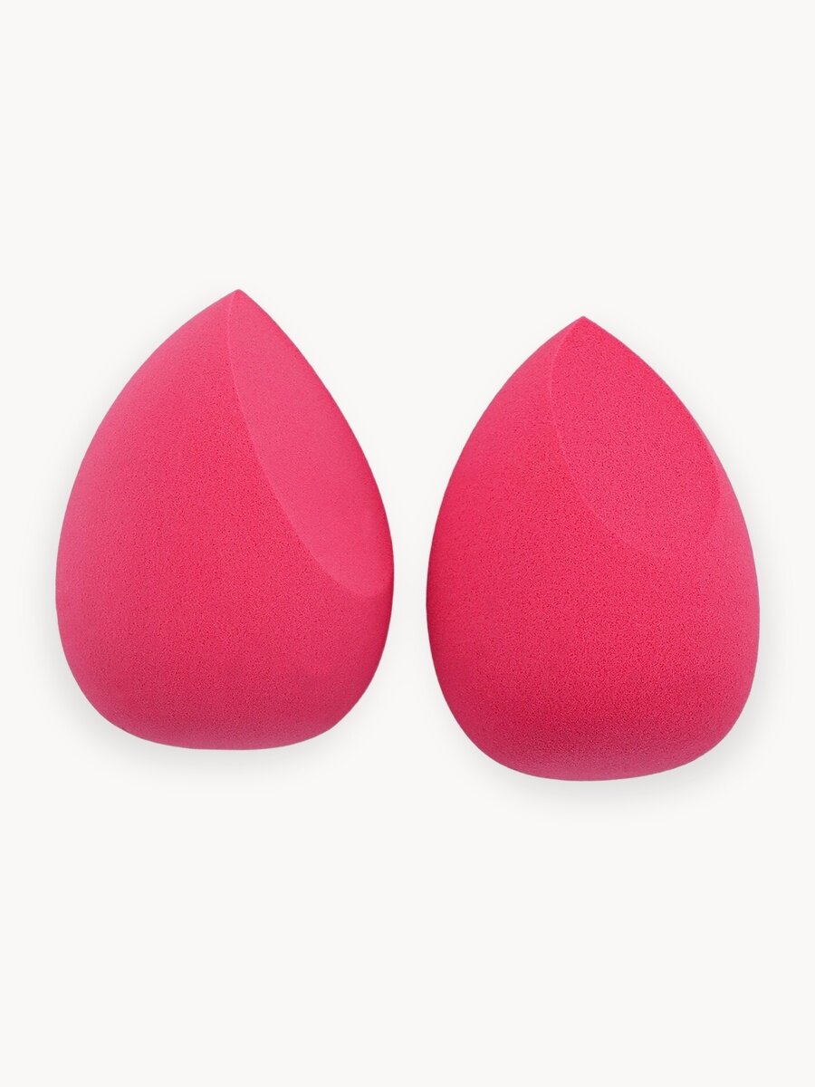 Спонжи для макияжа «Сердце», в футляре, набор - 2 шт, цвет розовый