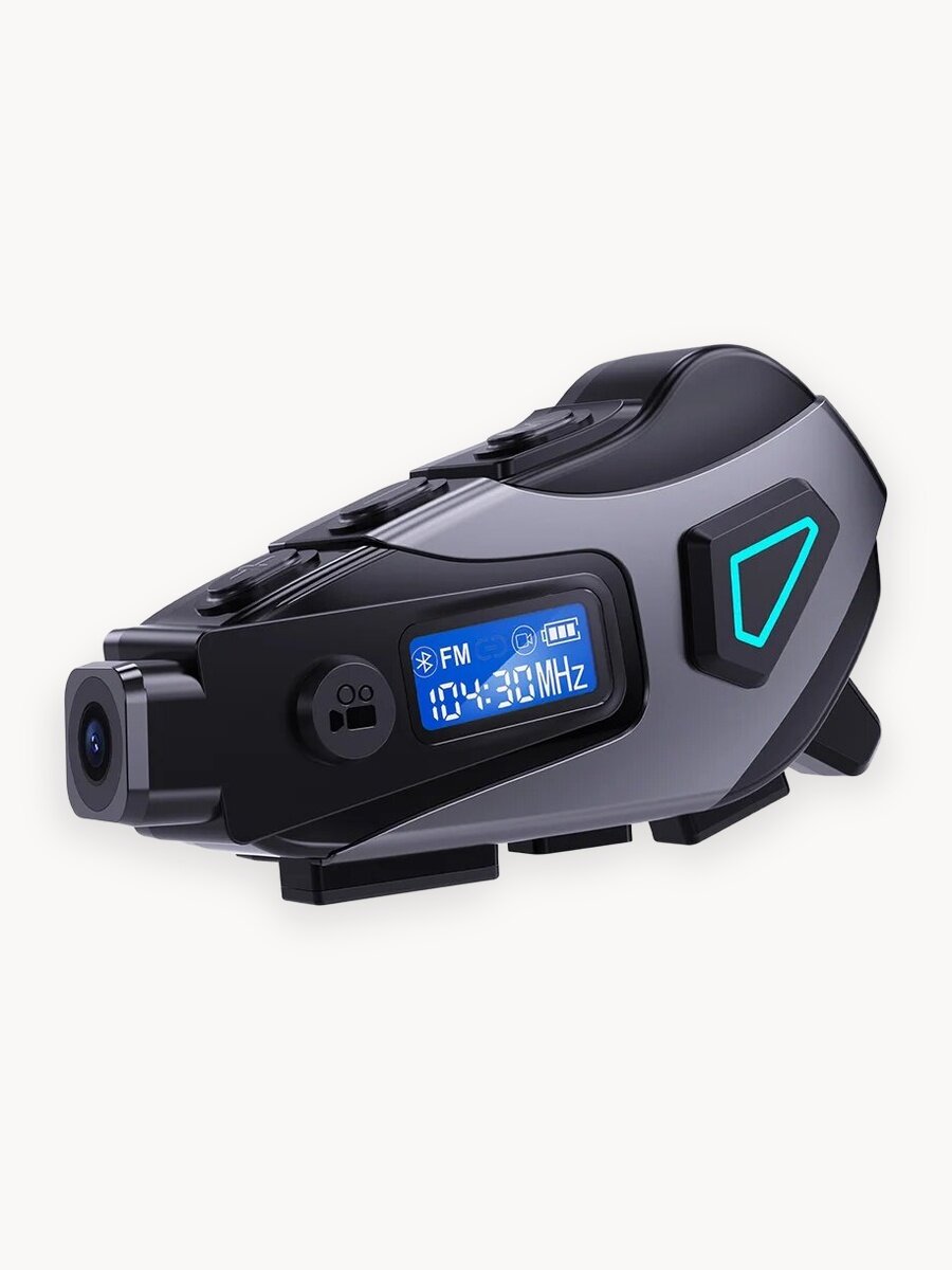 1080P HD видео видеорегистратор широкоугольный объектив FM + Bluetooth гарнитура для 2 Mic in 1