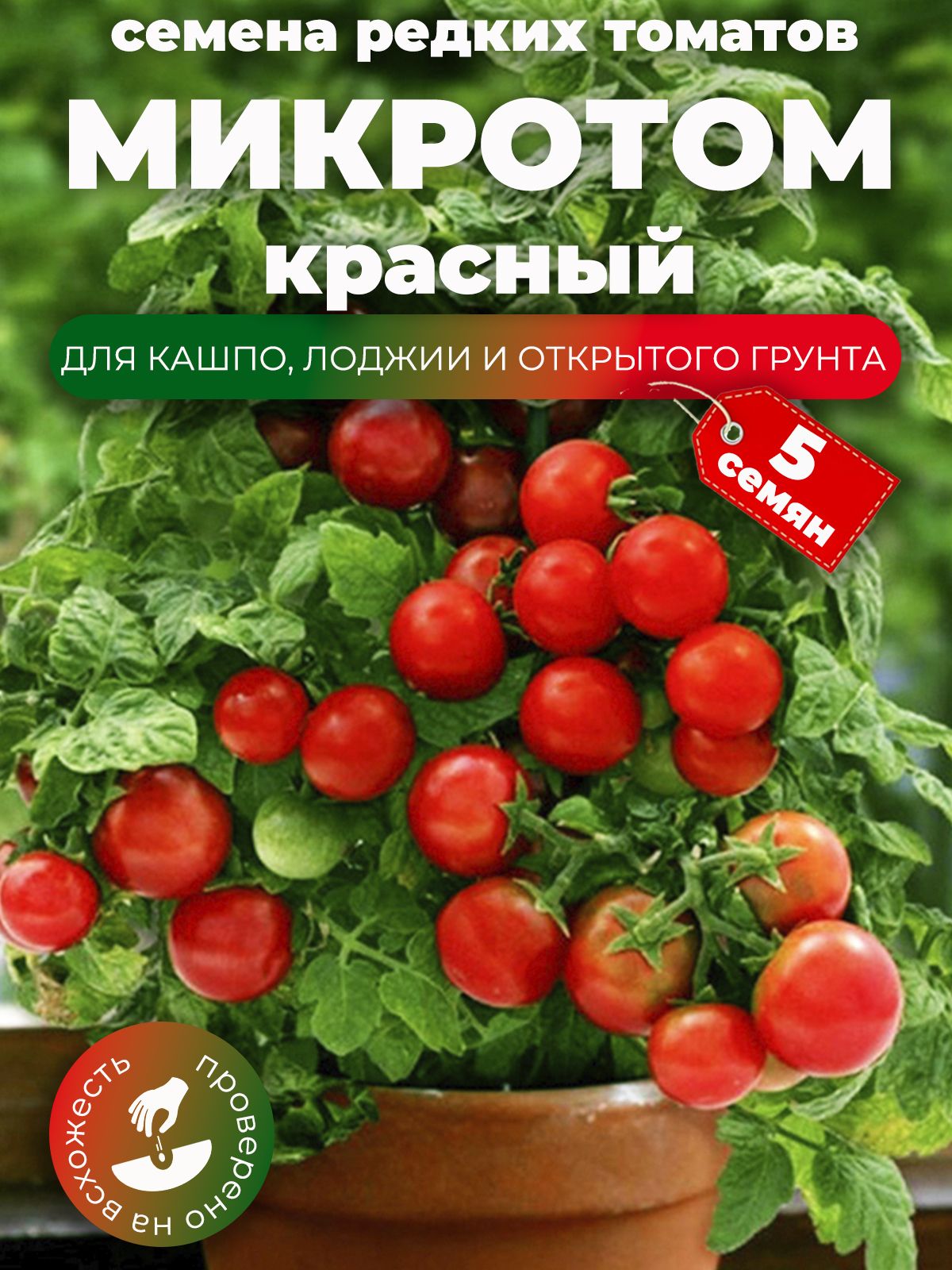 Семена томата черри Микротом для кашпо и открытого грунта