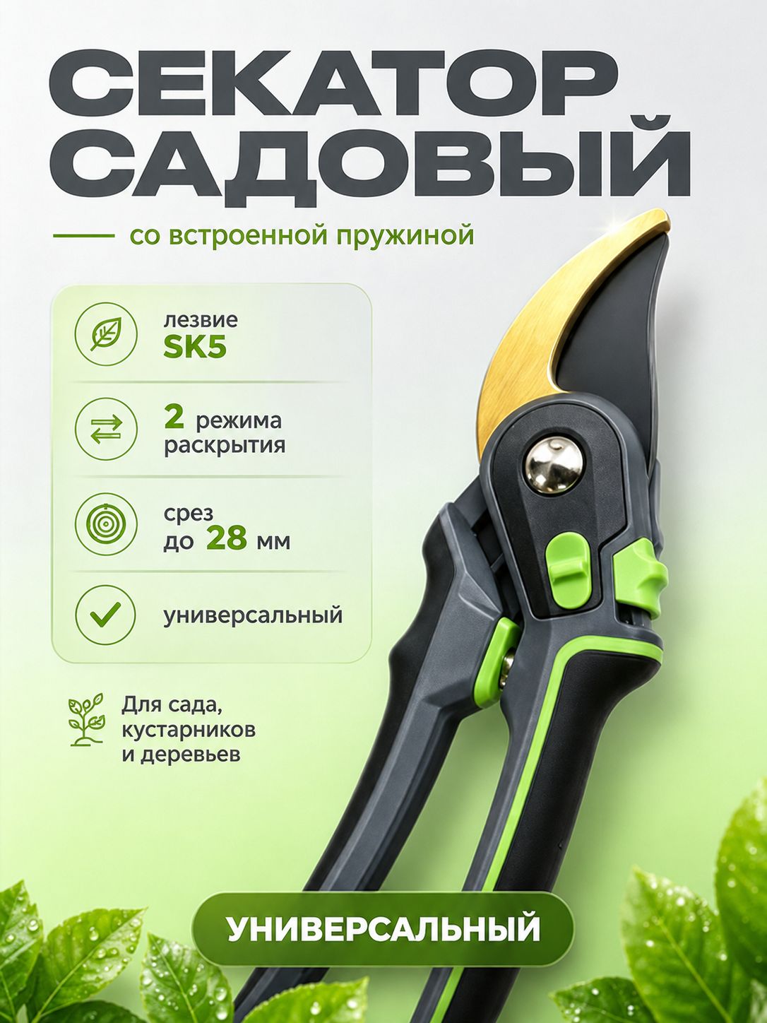 Секатор садовый; профессиональный