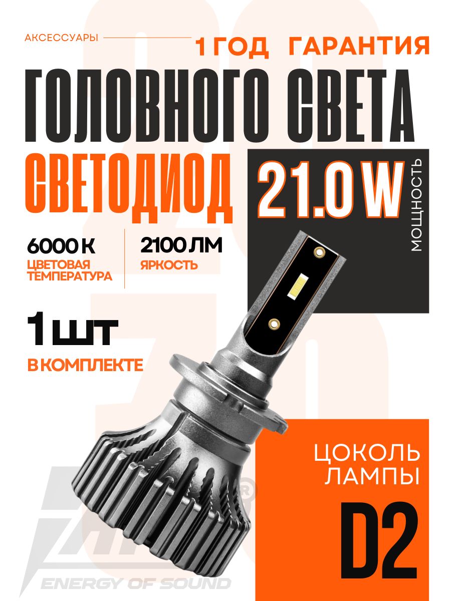 Светодиодная лампа в фару AMP/Criolight CSP H02s D2