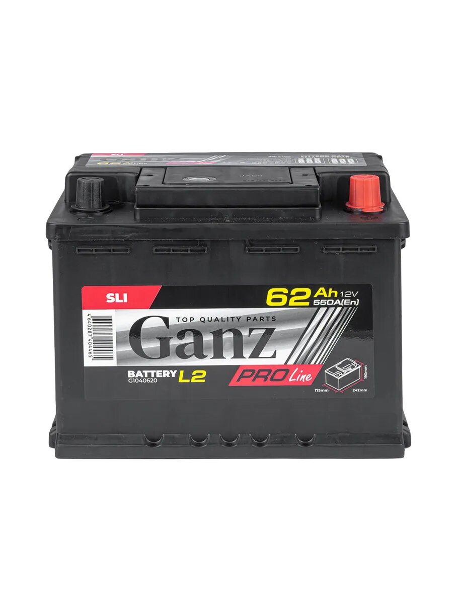 Аккумулятор PRO-Line DIN 62А/ч обратный R+ L2 EN 550 А