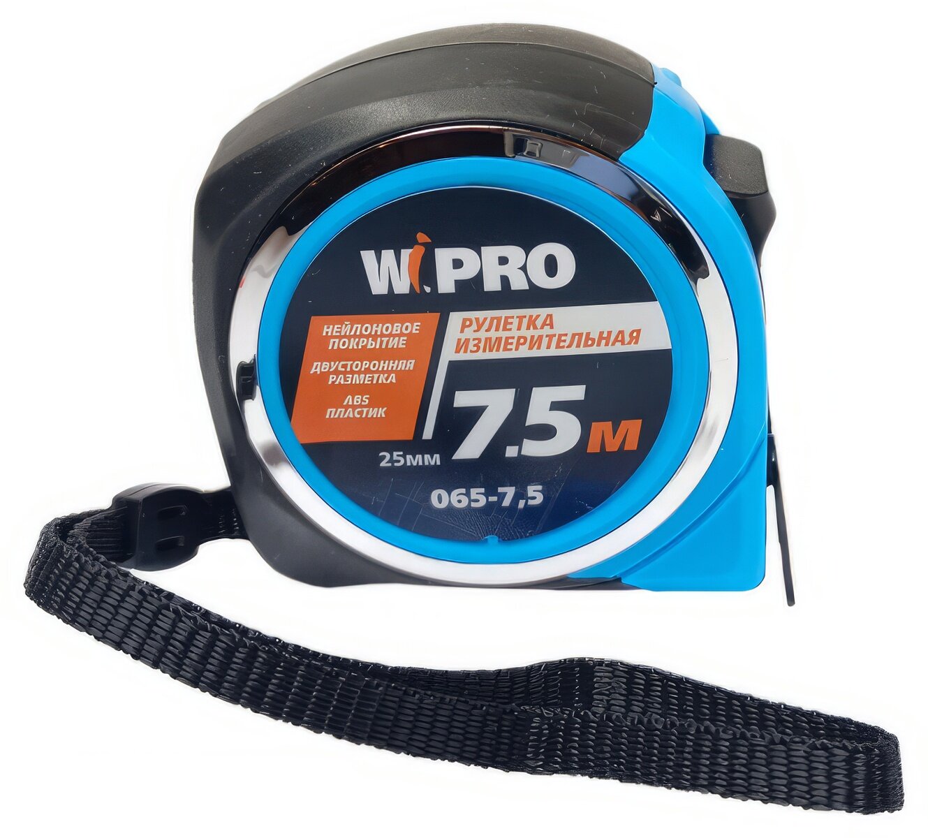 Рулетка WIPRO 7,5м*25мм с автостопом