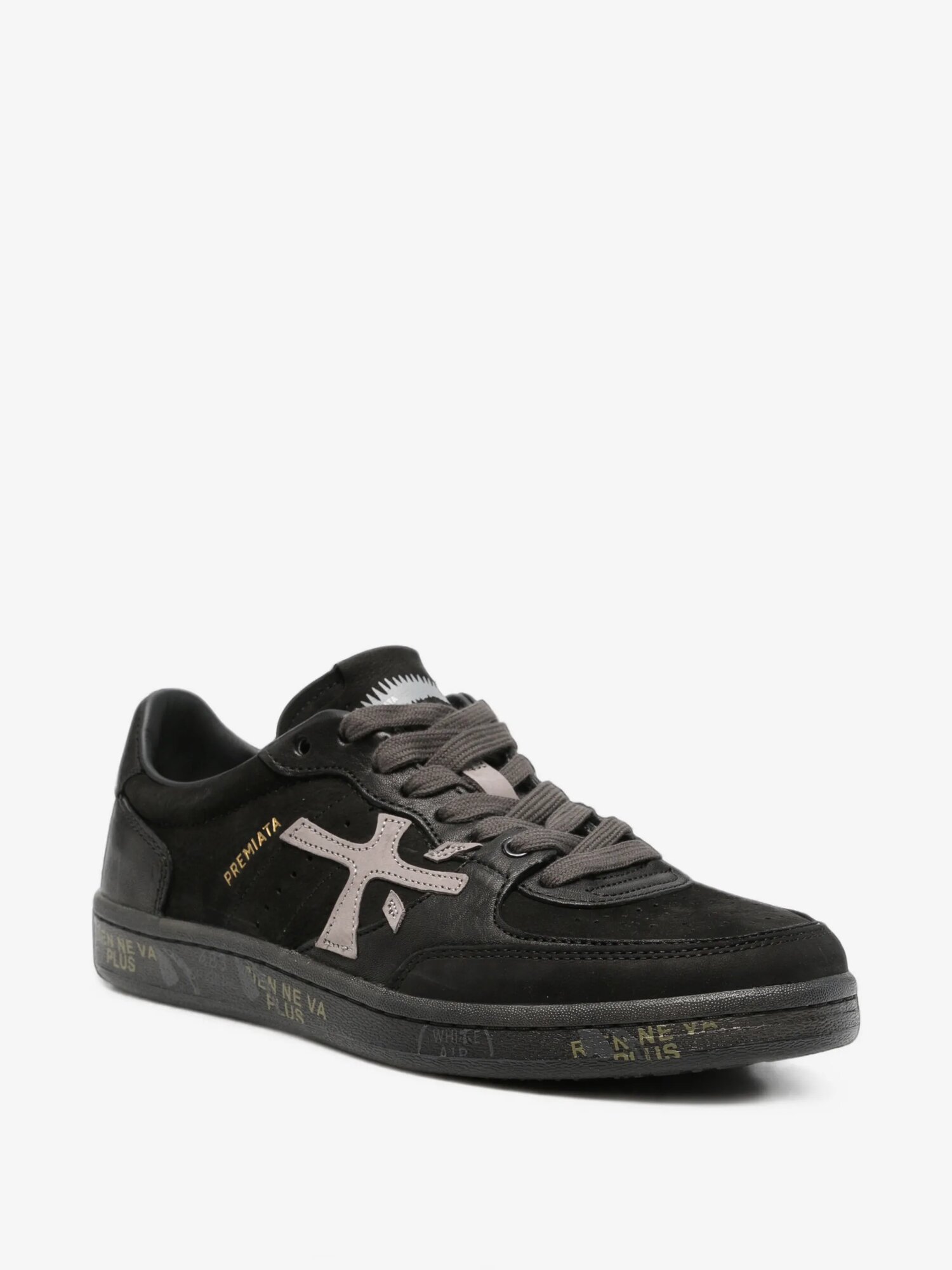 Кроссовки PREMIATA BSKT Clay logo-patch sneakers, размер 43 EU, черный — фото 1