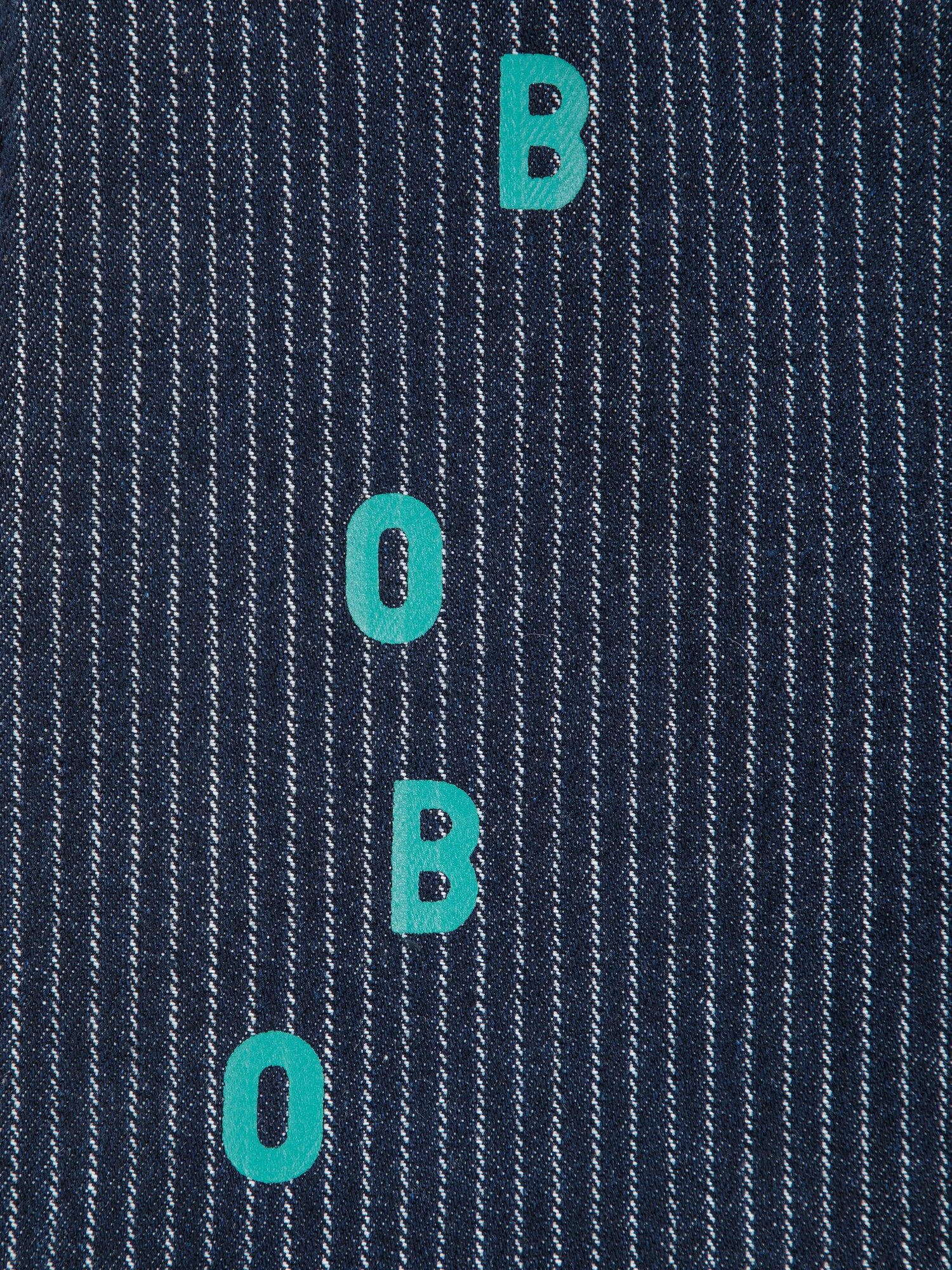 Юбка BOBO CHOSES Pinstripe button-front mini denim skirt, размер 110, синий — фото 1