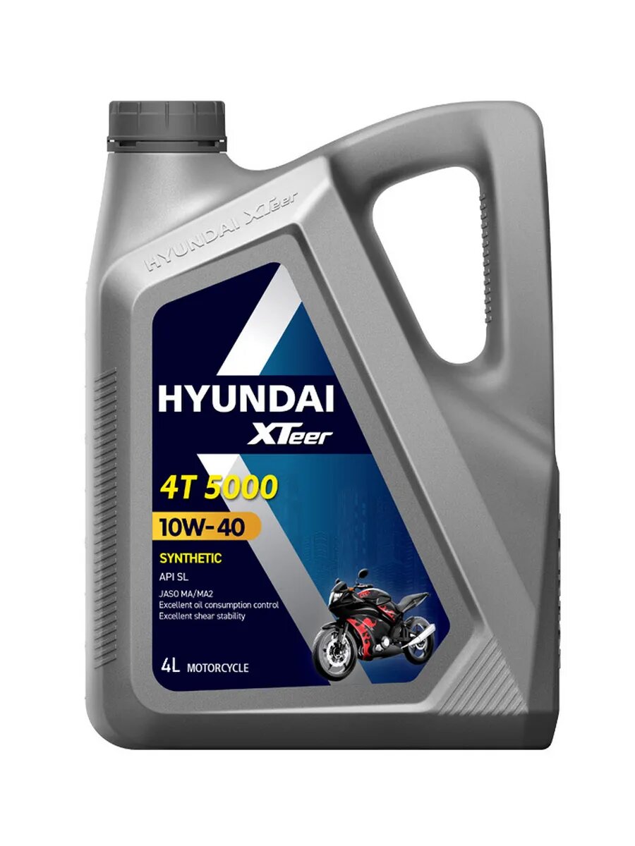 Масло моторное синтетическое HYUNDAI XTeer 4T 5000 MA 10W40 (4T) 1041016, для скутеров, 4-х тактных, 4 л