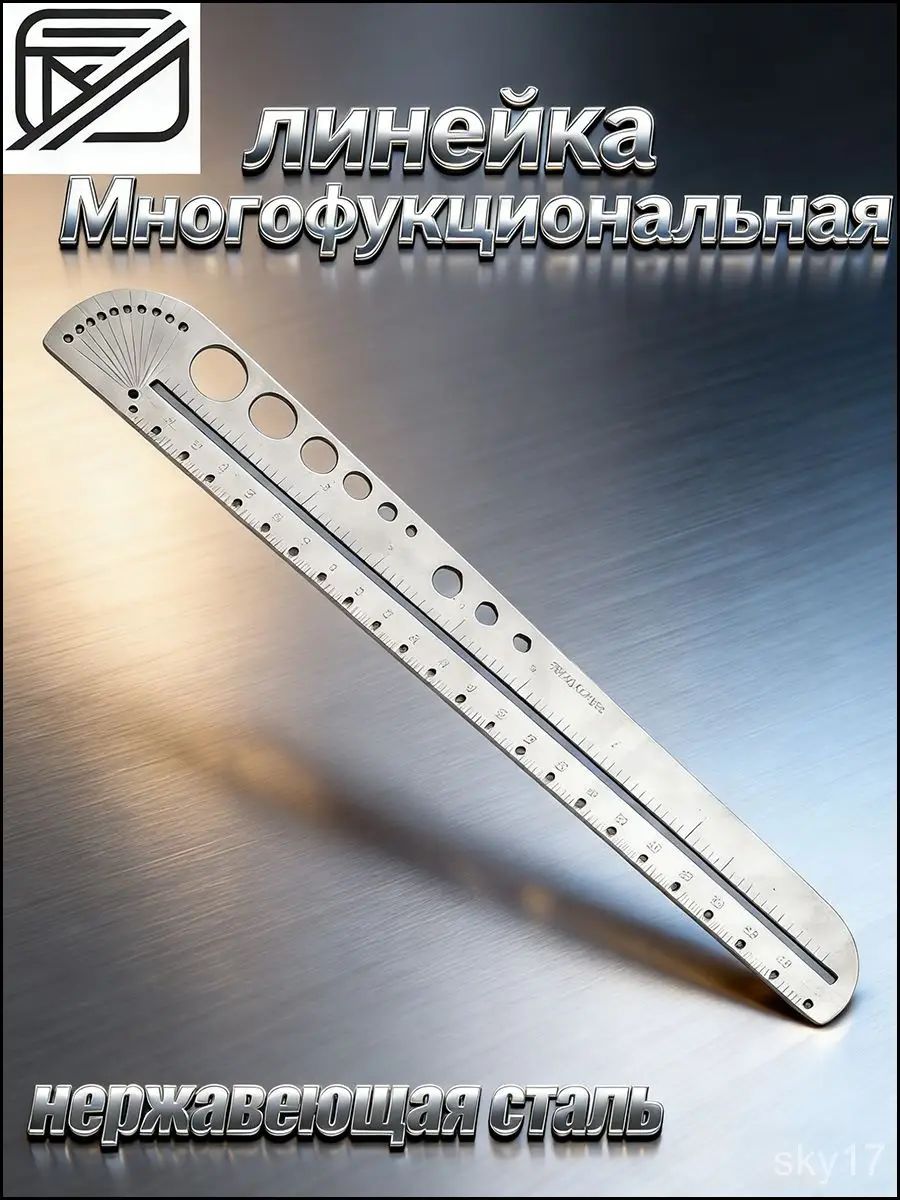 Линейка из закаленной нержавеющей стали, многофункциональная утолщенная измерительная линейка