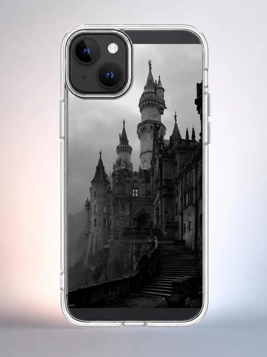 Чехол iPhone 14 замок лестница силиконовый