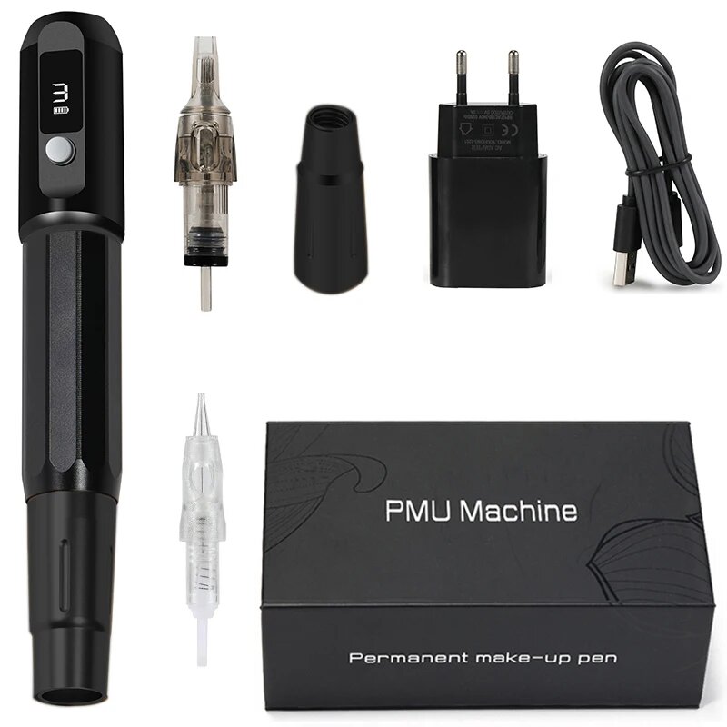 Беспроводная вращающаяся машина для татуировки, комплект PMU Pen, профессиональная светодиодная цифровая многофункциональная ручка для перманентного макияжа, микроблейдинг, брови, губы, инструменты, инструменты