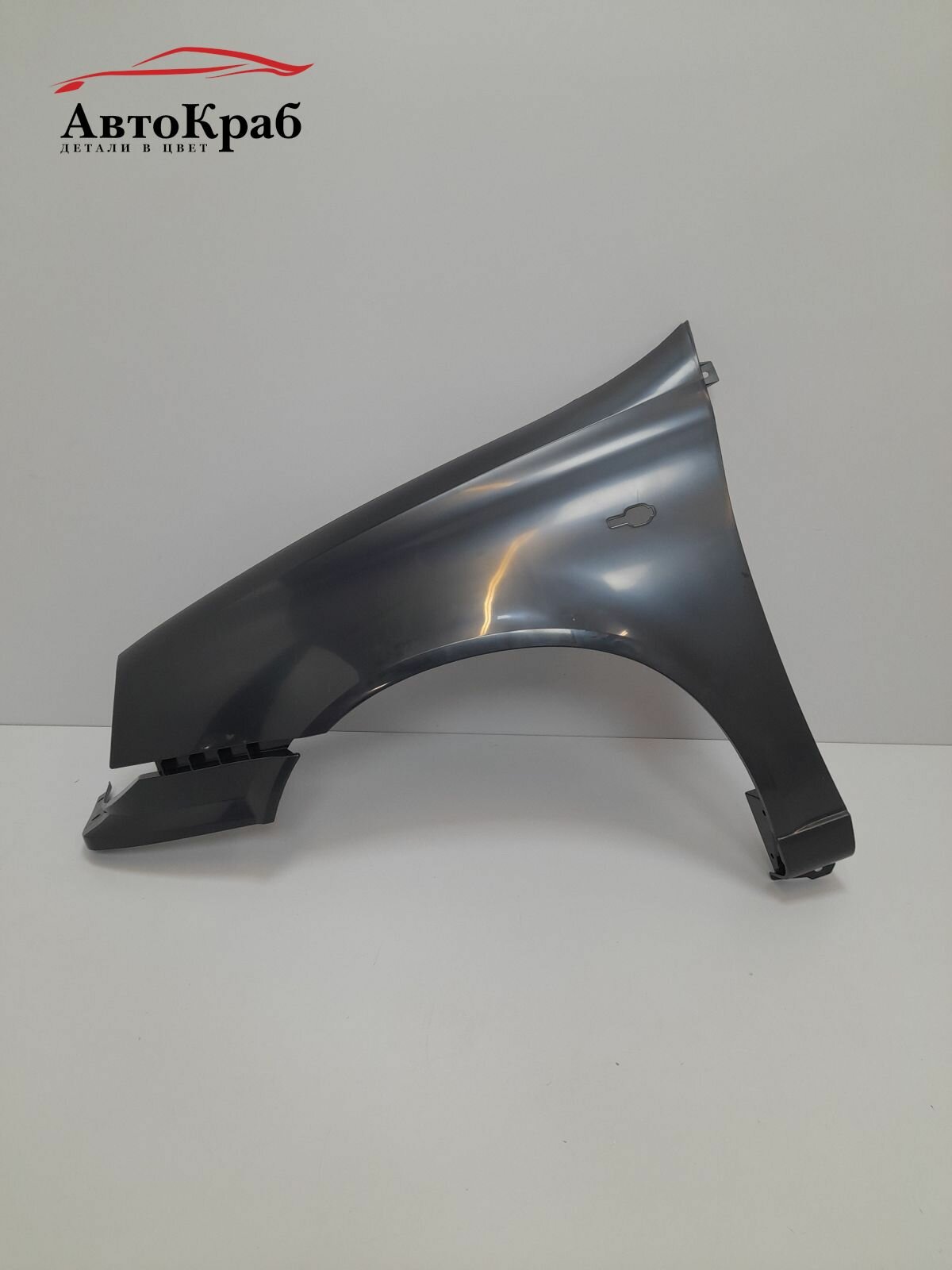 Крыло переднее левое пластиковое под покраску для Лада Калина 1 2004 - 2013 г.