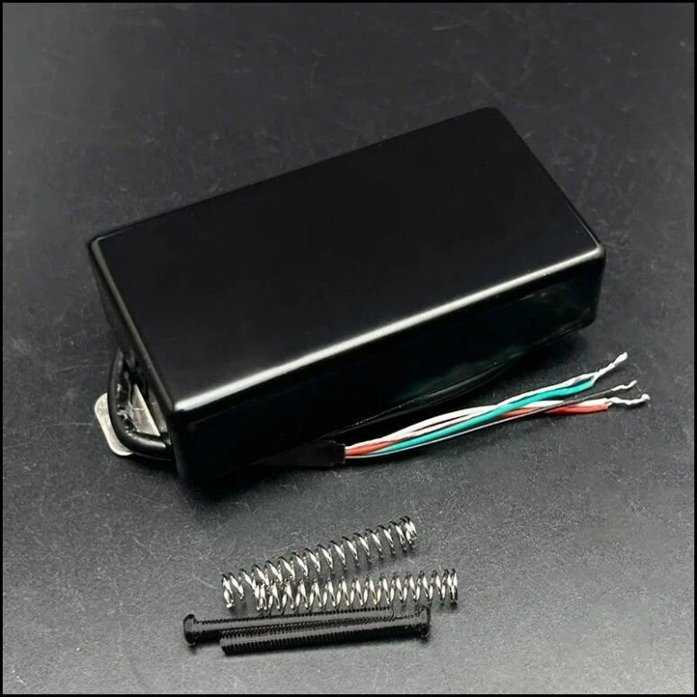 Гитарный звукосниматель хамбакер Alnico 2/5 с латунным колпачком, LP, 4-катушечный кабель, выход 7,5 кОм/15 кОм.