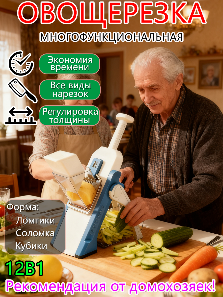 Измельчитель электрический кухонный, многофункциональный универсальный чоппер-измельчитель с 3 чашами