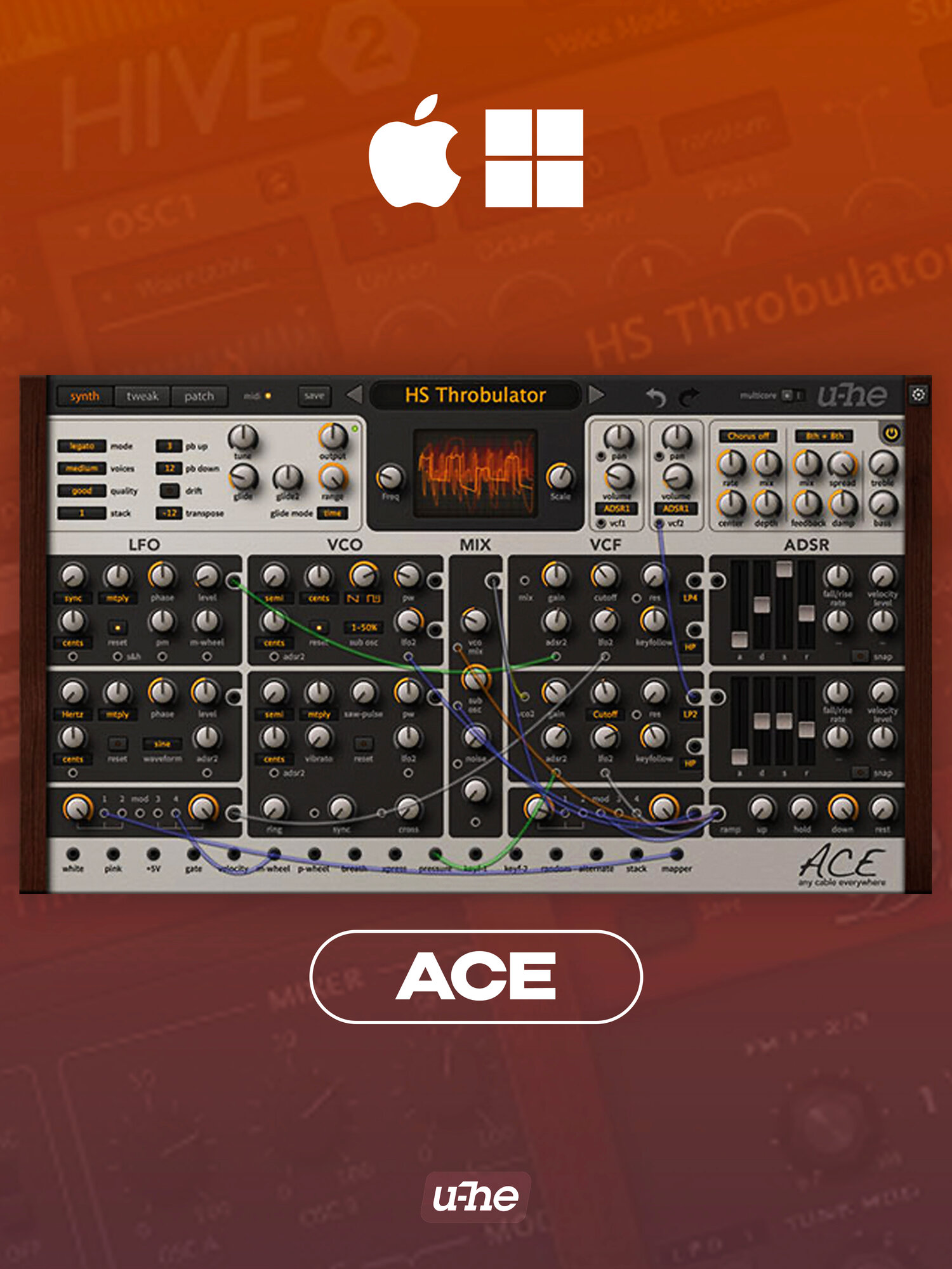 U-he Ace (бессрочная лицензионная активация) для ПК, macOS & Windows