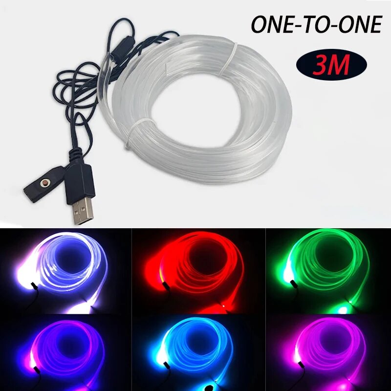 Неоновая лента 3 метра, USB подсветка