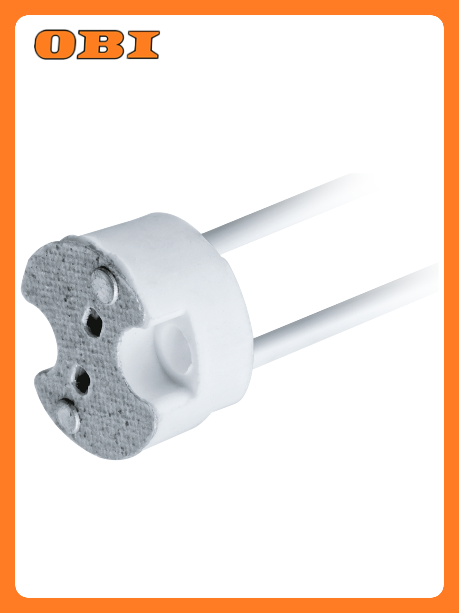 Патрон электрический Navigator CL-GU5.3, керамика, белый, 1 шт