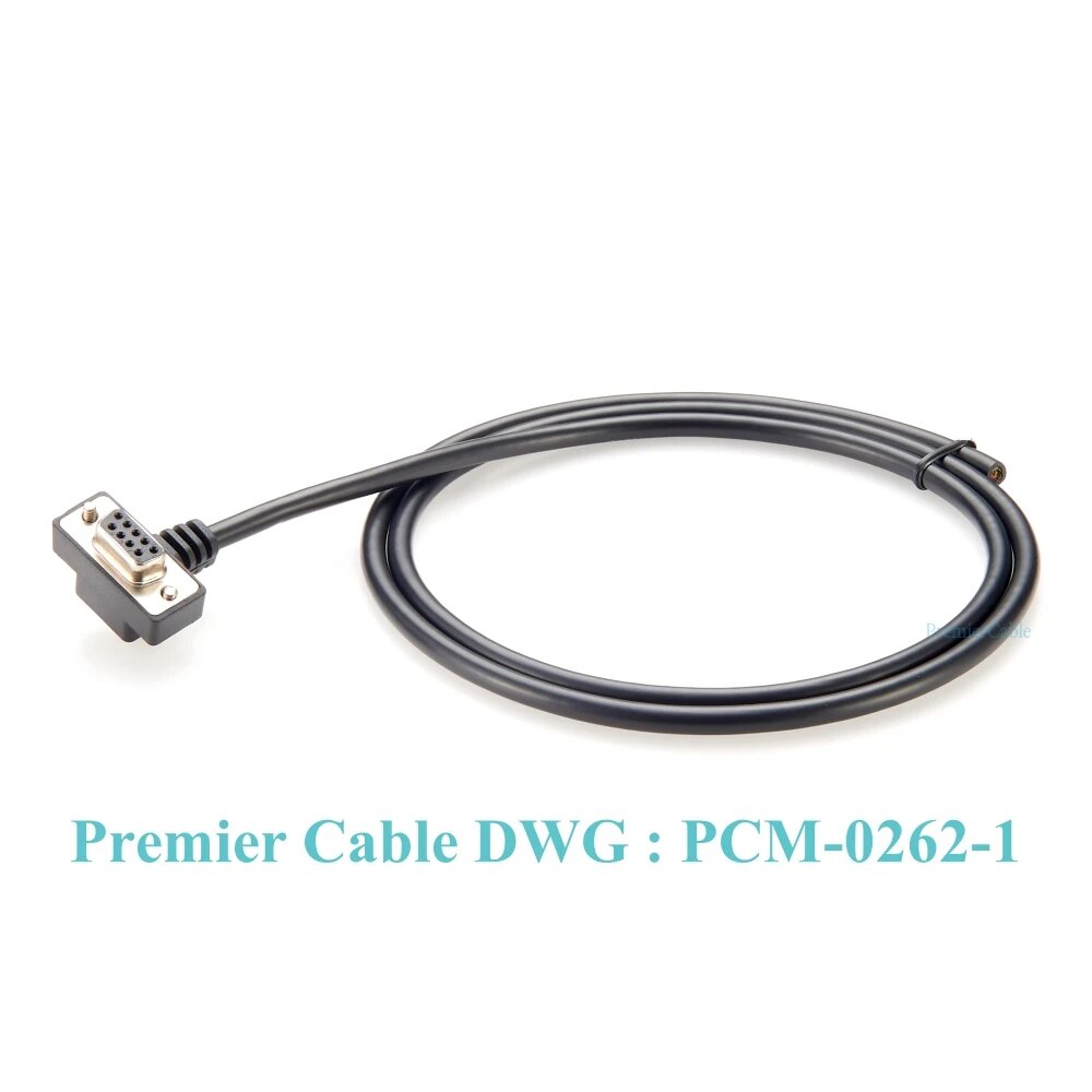 Прямоугольный последовательный удлинительный кабель RS232 с внутренней резьбой DB9 PCM-0262-1