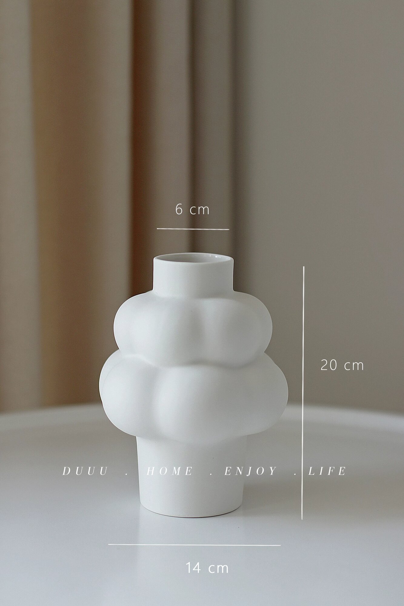 Дизайнерская ваза duuuhome из белой матовой керамики в форме облака, предмет декора в стиле лайт-люкс для цветочных