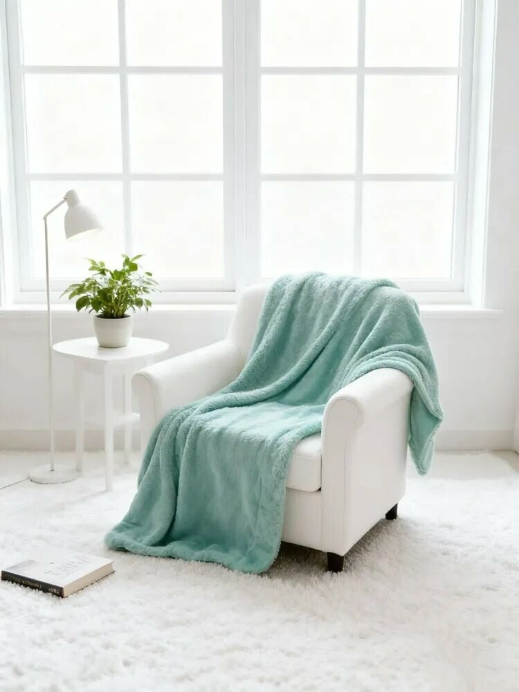 Плед вязаный, плюшевый Cashmere blanket , Полиэстер FR, 150 см х 100 см