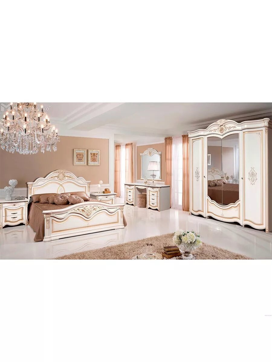 Спальня Джулия 4С слоновая кость