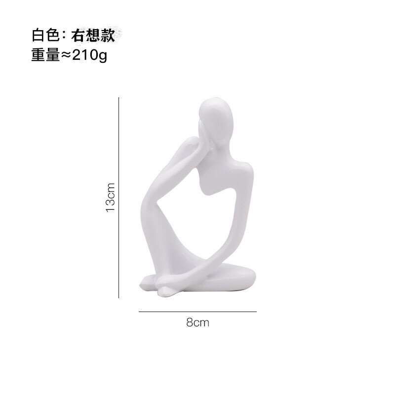 Набор абстрактных фигурок медитирующих для украшения дома, включающий абстрактные фигуры, элементы дизайна, украшения и предметы интерьера.